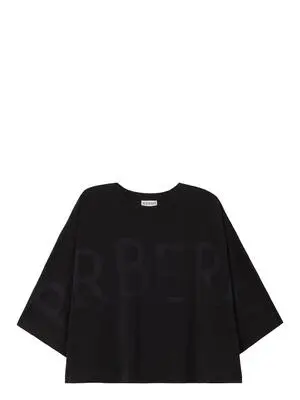 Burberry Logo Cropped T-shirt - Black
