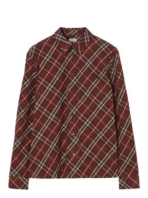 Burberry Cotton Check Shirt - Red