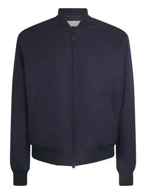 Canali Wool Bomber Jacket - Navy