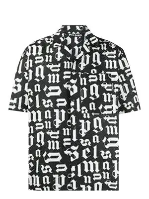 Palm Angels Monogram Print Shirt - Black