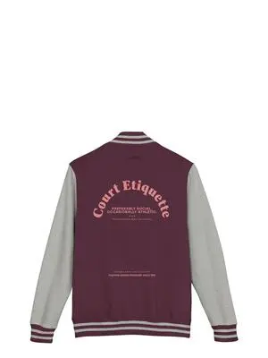 ANCHOR & CREW Varsity Letterman Jacket - Grey/red