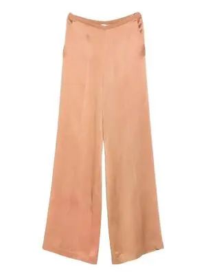 FORTE_FORTE Satin Finish Wide-leg Trousers - Neutrals