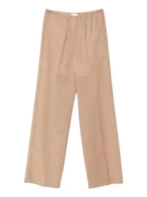 FORTE_FORTE Bead-embellished Wide-leg Trousers - Neutrals