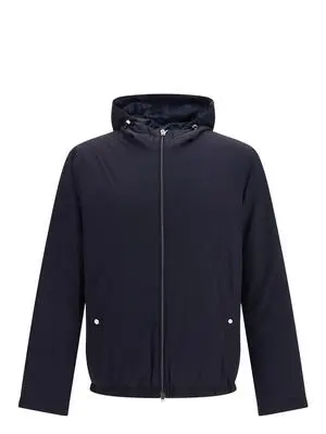 Herno Hooded Zip Jacket - Blue