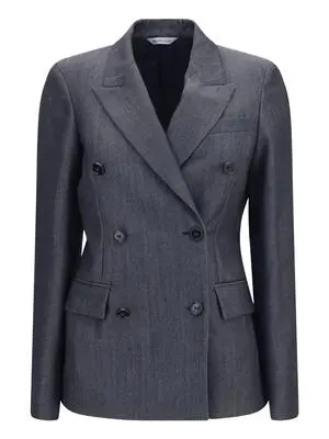 Balenciaga Double-breasted Wool Blazer - Grey