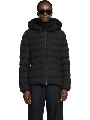 Moncler Padded Hooded Zip-up Jacket - Black