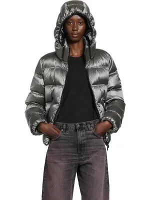 Moncler Sensation Short Down Jacket - Silver