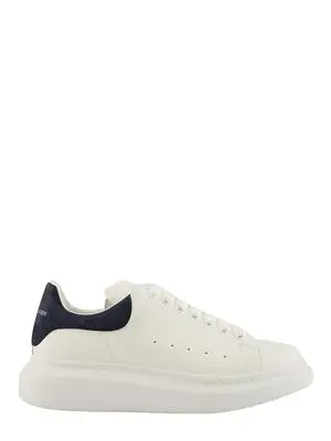Alexander McQueen Oversized Leather Low Top Sneakers Blue