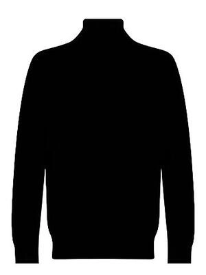 RICHMOND X RICHMOND X Black Knitted Viscose Nylon Turtleneck Top Black