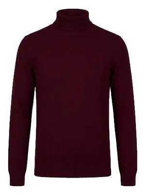 Alpha Studio Turtleneck Merino Wool Sweater - Red