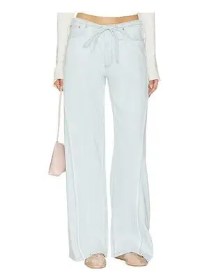 DL1961 Aura Sienna Relaxed Wide Leg Jeans - Blue