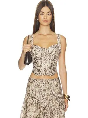 Bardot Carolina Longline Bustier Top - Brown