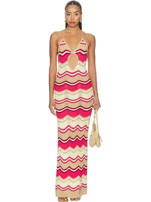 MORE TO COME Marita Halter Maxi Dress - Pink