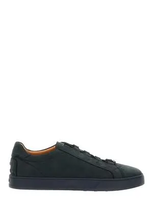 TOD'S Nabuk Lace-up Sneakers - Blu