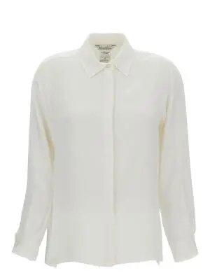 Max Mara Crepe De Chine Shirt - White
