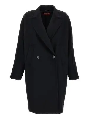 Max Mara Double-breasted Wool Coat - Nero