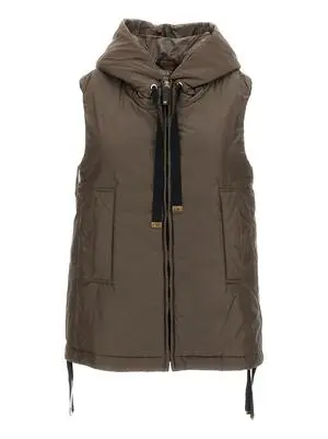 Max Mara Max Mara The Cube Padded Hooded Vest Marrone