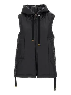 Max Mara Hooded Padded Vest - Black