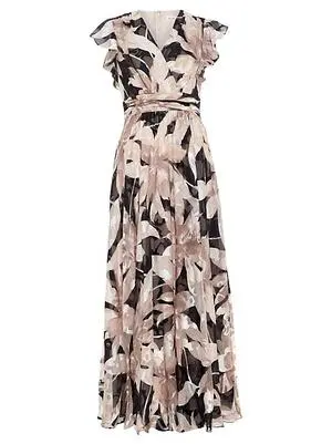 PHASE EIGHT Liana Printed Burnout Maxi Dress - Neutral