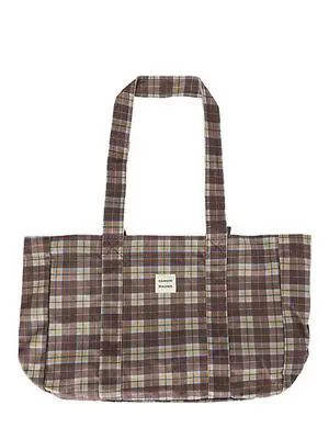 DAMSON MADDER Check Cotton-canvas Tote Bag - Multi