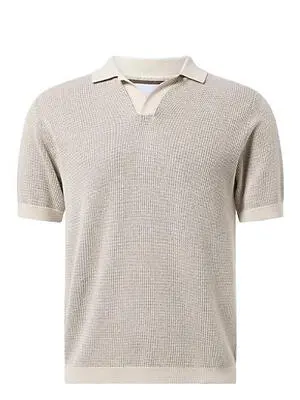 RAITH Oscar Contrast-trim Cotton-knit Polo Shirt - Neutral