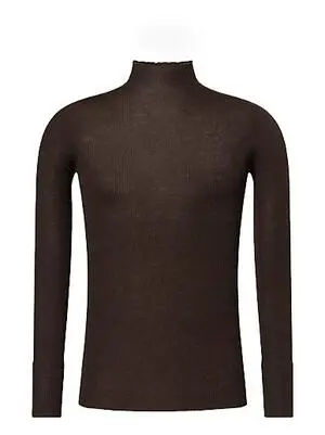 Rick Owens Turtle-neck Ribbed Knit-wool Top - Grease
