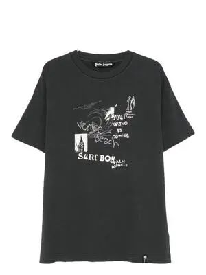 Palm Angels Crew Neck T-shirt - Black