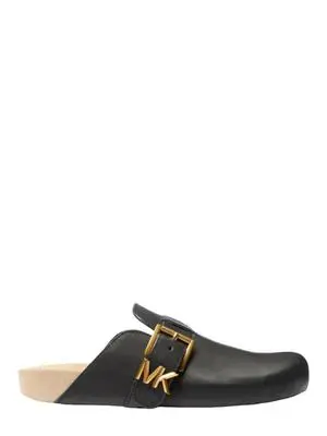 Michael Kors Greer Buckle Mules - Black