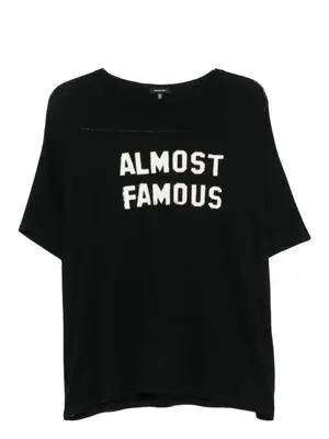 R13 Almost Famous Distressed-effect T-shirt - Black