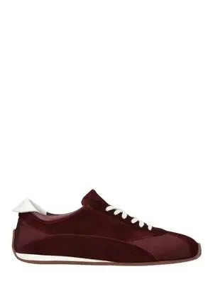 NEOUS Berenices Suede And Mesh Low-top Trainers - Wine