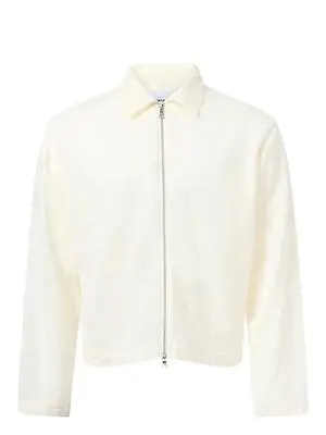 MKI MIYUKI ZOKU Rider Zip-up Cotton Shirt - Bone