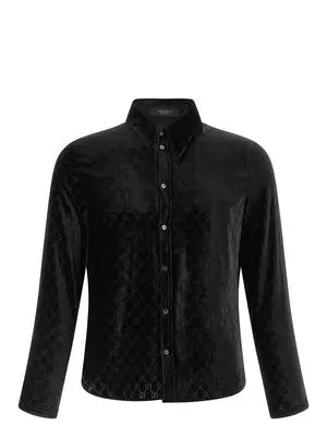 Gucci Gg' Velvet Shirt - Black