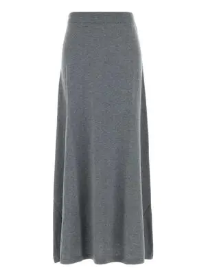 LISA YANG LISA YANG Cotton Blend Maxi Skirt Gray