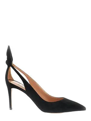 AQUAZZURA Bow Tie Pump 85 Suede And Nappa Leather Heels - Multicolor