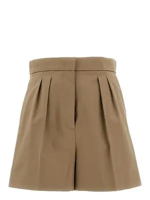 Max Mara High-waisted Pleated Shorts - Multicolor