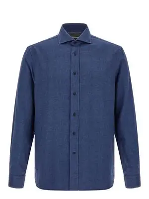 Brunello Cucinelli Herringbone Shirt - Blue