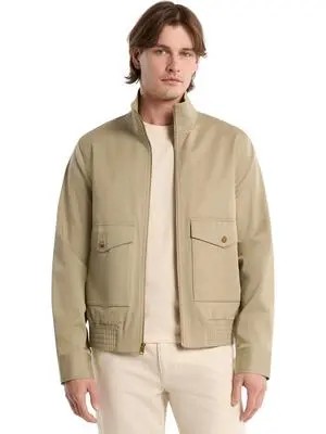 Michael Kors Harrington Stretch Cotton Bomber Jacket - Green