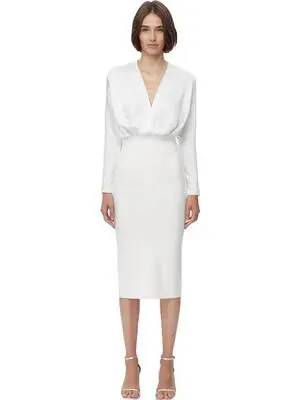 Herve Leger Icon Bandage Pencil Skirt - Alabaster