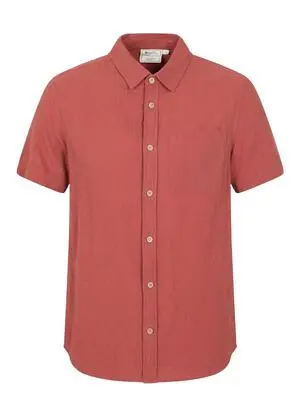 Mountain Warehouse Palm Textured Short-sleeved Shirt - Rust
