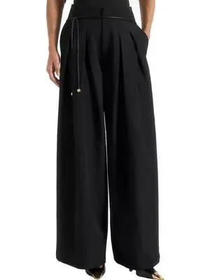 Manière De Voir Flora Belted Trousers - Black