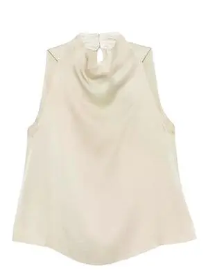 FORTE_FORTE High-neck Sleeveless Top - Neutrals