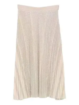 FORTE_FORTE Pleated Midi Skirt - Neutrals