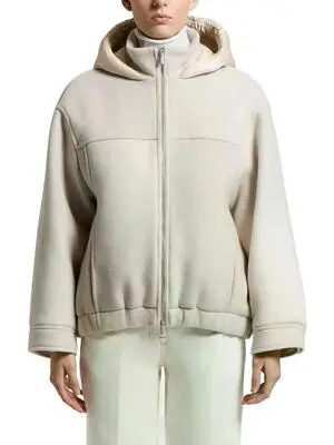Peserico Hooded Zip-up Jacket - Neutrals