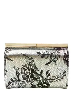 JIMMY CHOO Camille Lace Clutch Bag - Silver