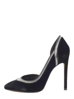 GINA Crystal-embellished D'orsay Pumps - Black