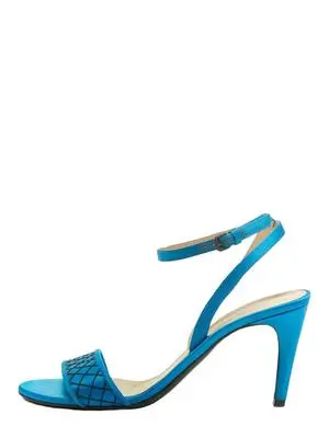 Bottega Veneta Leather Open-toe Ankle-strap Stiletto Sandals - Blue