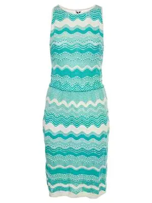 Missoni Zig-zag Knit Sleeveless Dress - Blue