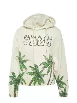 Palm Angels Skull Print Hoodie - Neutrals
