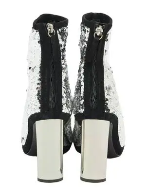 GIUSEPPE ZANOTTI Sequined Ankle Boots - Silver
