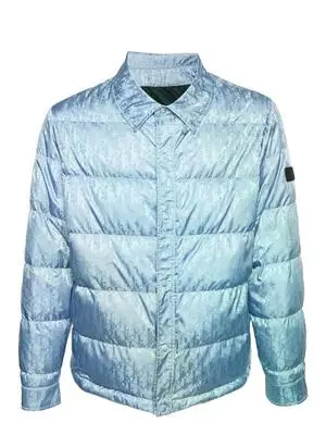 Dior 2019 Oblique Jacquard Puffer Jacket - Blue